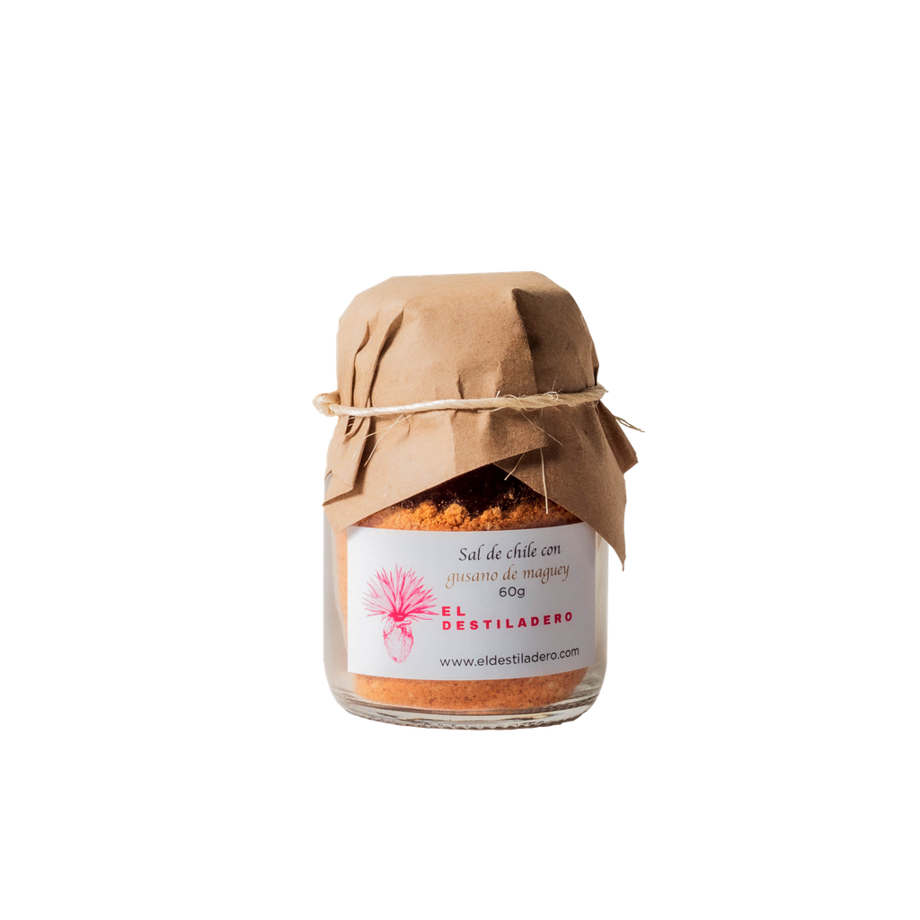 Sal de chile con gusano de maguey (frasco con 60 g) | El Destiladero